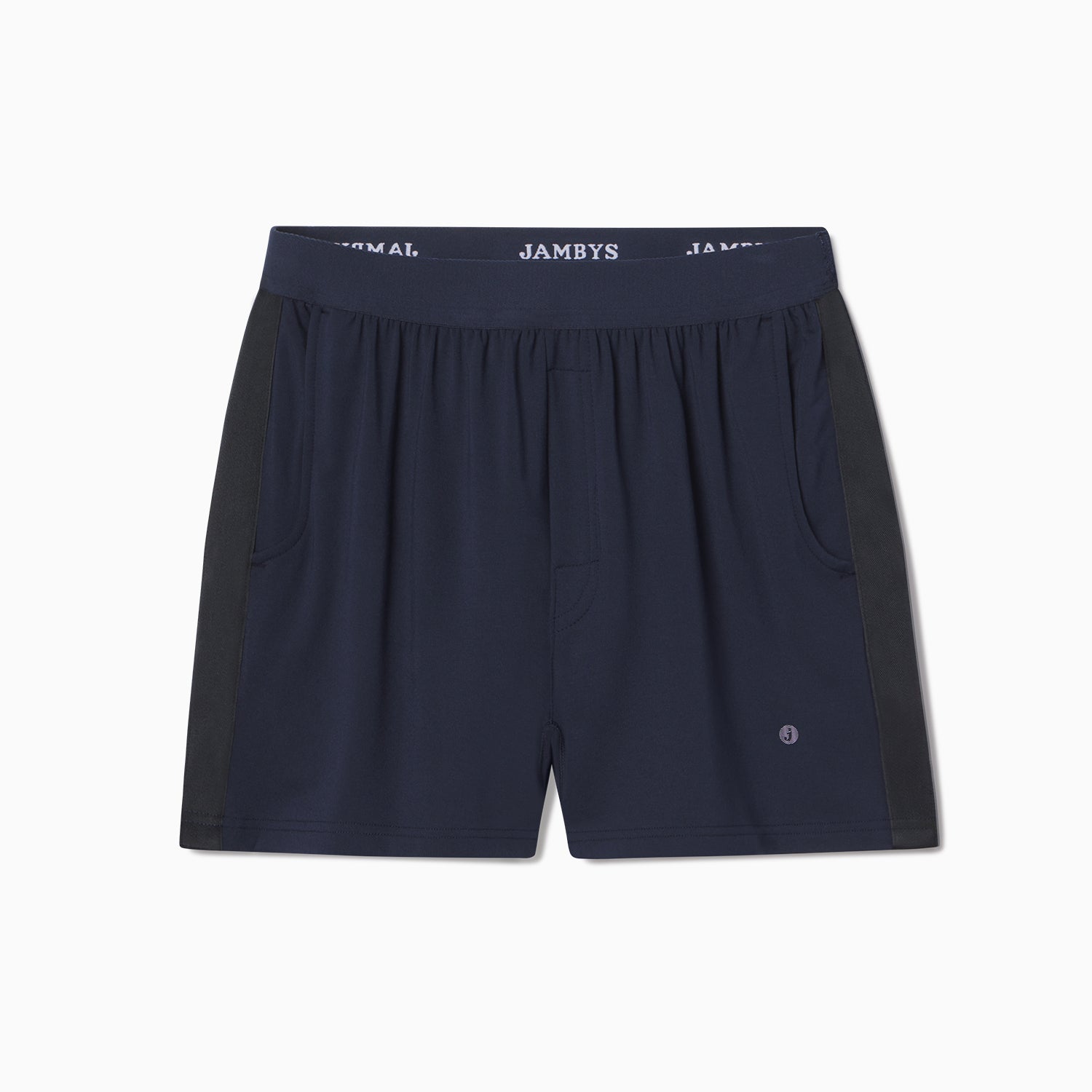 Black Tie Boxers With Pockets | House Shorts | Jambys | Navy